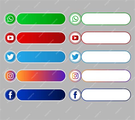 페이스북 인스타그램 트위터 틱톡 유튜브 로고로 설정된 벡터 소셜 미디어 아이콘 벡터 프리미엄 벡터