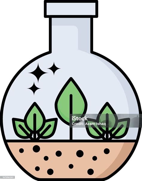 실험실 제어 환경 실험 개념 플라스크에서 씨앗 발아 벡터 아이콘 디자인 스마트 농업 기호 전자 농업 기호 디지털 농업 혁명 스톡 일러스트 레이 션 0명에 대한 스톡 벡터