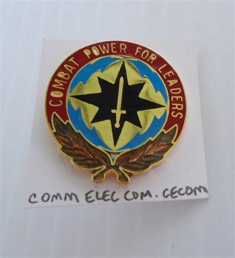 1 Communications Electronics Command Cecom Insignia Pin
