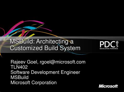 Ppt Msbuild Architecting A Customized Build System Powerpoint