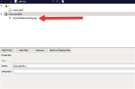 How To Do Add Perfix To Qmlqrc In Qt Creator Stack Overflow