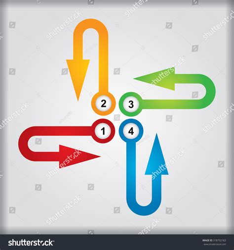 Business Concept Flow Chart Arrows Stock Vector Royalty Free 318752183 Shutterstock