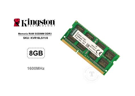 Memoria Ram Sodimm Kingston Ddr3 8gb 1600mhz Tamara And Cia Sac