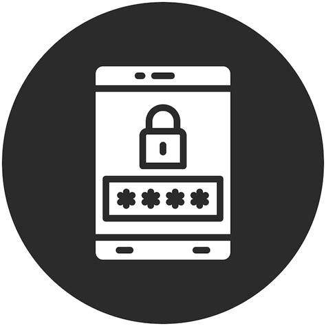 Premium Vector Mobile Password Icon Vector Icon Illustration Of Networking And Data Sharing