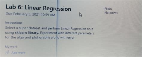 Select A Super Dataset And Perform Linear Regression