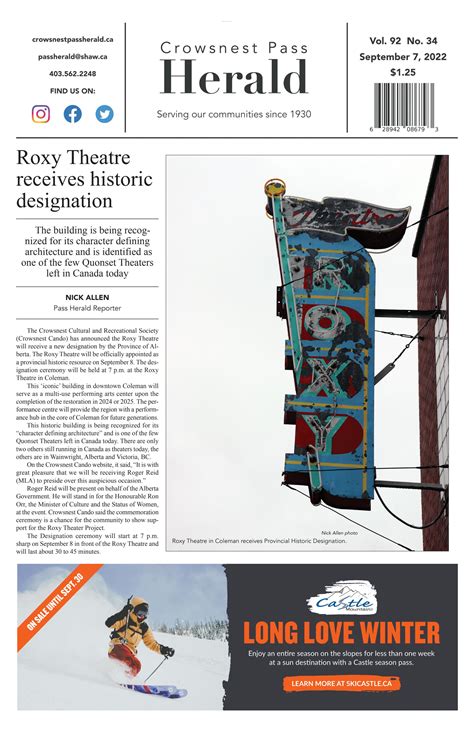 Crowsnest Pass Herald By Crowsnestpassherald Issuu