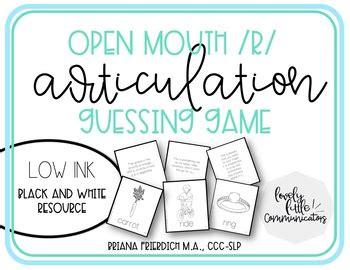 Teaching Bunched R Guessing Game Low Ink Black And White Easy Print
