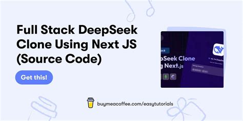 Full Stack Deepseek Clone Using Next Js Source Code Buymeacoffee