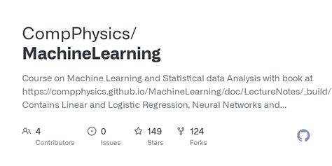 Github Compphysics Machinelearning Course On Machine Learning And Statistical Data Analysis