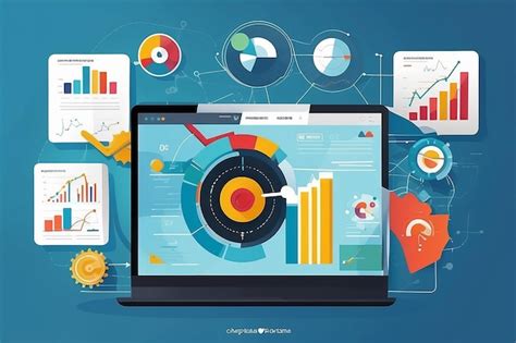 Premium Photo Flat Illustration Web Analytics Design Seo Optimization