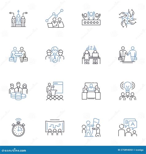 Project Review Line Icons Collection Evaluation Assessment Analysis