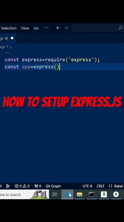How To Start Expressjs Or Node Project In One Minute Expressjs Nodejs Youtube
