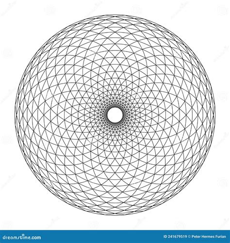 Circular Fibonacci Pattern The Structure Of A Pine Cone Cartoon Vector