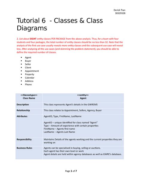 Tutorial Classes Class Diagrams Tutorial Classes Class Diagrams List