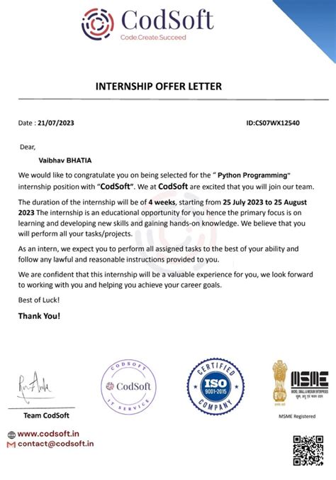 Vaibhav Bhatia On Linkedin Pythonprogramming Codsoft Internship