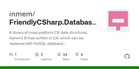 Github Inmemfriendlycsharpdatabases A Library Of Cross Platform C