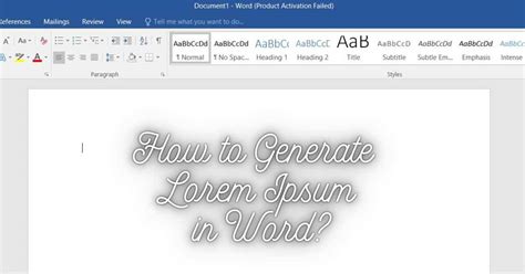 How To Generate Lorem Ipsum In Word Lipsum Hub