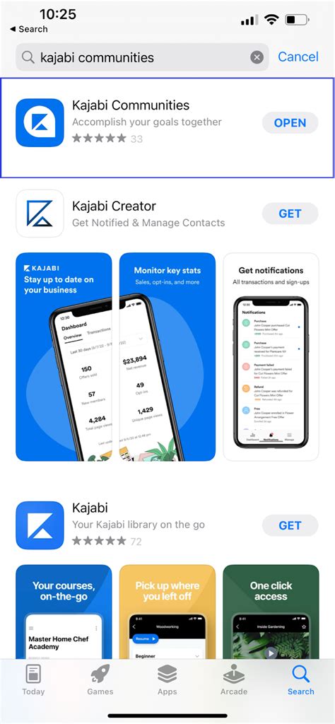 how can i access the community mobile app kajabi help center