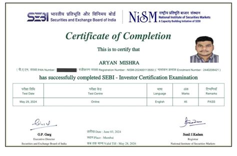 aryan mishra on linkedin excited to share with you all that i have successfully cleared the sebi…