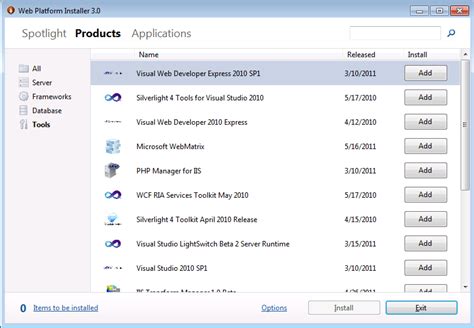 Windows Server Web Platform Installer