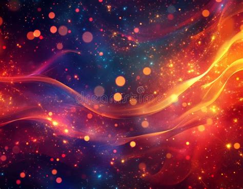 Dynamic Visuals Are Formed When Abstract Waves Of Red And Blue Light Move Across A Dark