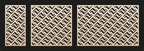 레이저 절단 패널 세트 추상 기하학적 패턴 선이 있는 벡터 템플릿 패턴에 대한 스톡 벡터 아트 및 기타 이미지 패턴 0명 Cnc 장치 Istock