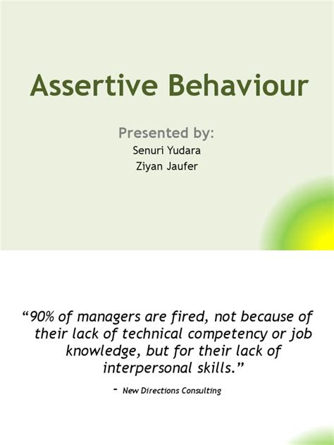 Assertive Behaviour