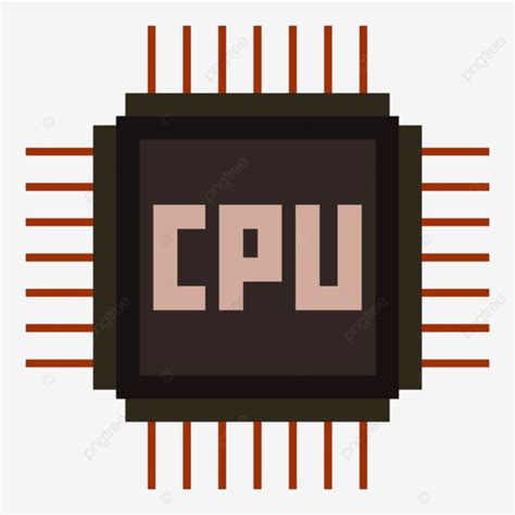 Cpu Vector Design Images Cpu Icon Electronics Vector Cartoon Engineering Part Tech Png Image
