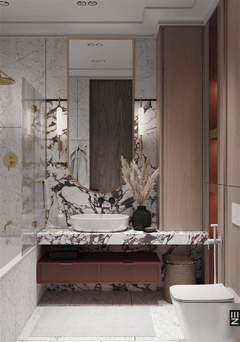 ЖК Макаровский для Павла и Екатерины • Дизайн ванной комнаты Дизайн санузла Интерьер ванной