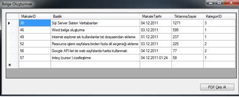 Adem OLGUNER itexsharp kullanarak Pdf dosya çıktısı oluşturma
