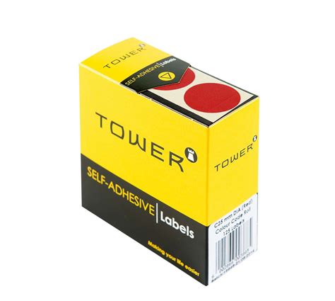 Tower C25 Colour Code Rolls Red — Statesman Stationery