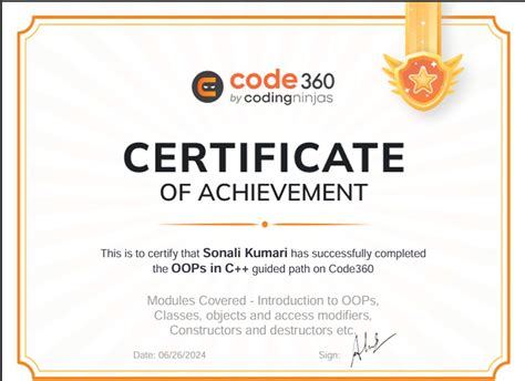 Sonali Kumari On Linkedin Codingninjas Oop C