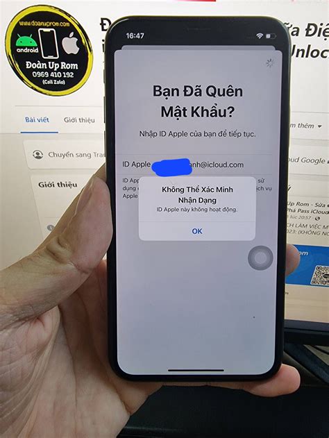 Sửa Lỗi Fix Lỗi Không Thể Xác Minh Nhận Dạng Id Apple Này Không Hoạt động Giá Rẻ Hỗ Trợ Làm