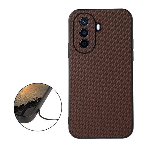 For Huawei Enjoy 50 China Nova Y70 4G Global Nova Y70 Plus Fine Hole Carbon Fiber Texture