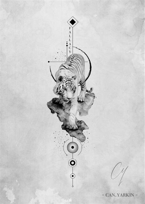 Cosmic Tiger By Can Yarkin Canyarkin Tiger Tattoo Design