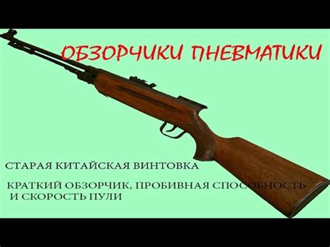 очень краткий обзор китайской пневматической винтовки и проверка ...