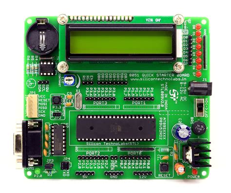 Silicon Technolabs Atmel 8051 Quick Starter Development Board On Board