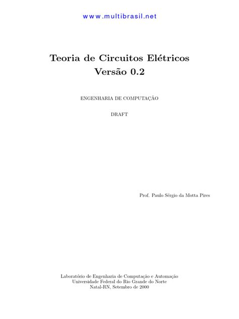 Teoria Dos Circuitos Elétricos Pág 76 Pdf Rede Elétrica Transformada De Laplace