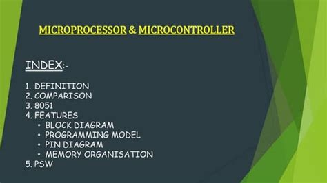 Microprocessor And Microcontrollers Pptx