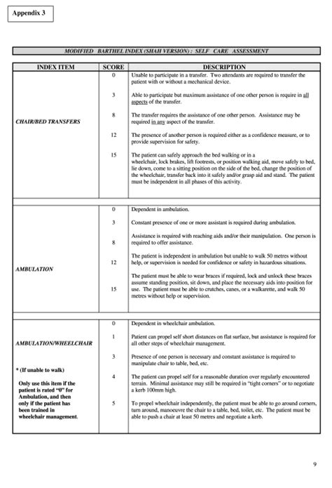 Barthel Index Pdf Printable Easily Airslate