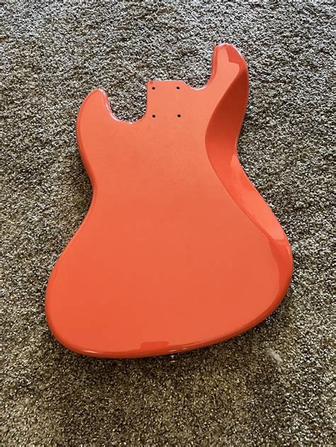 Warmoth Ssb Jazz Bass Body Fiesta Red Alder