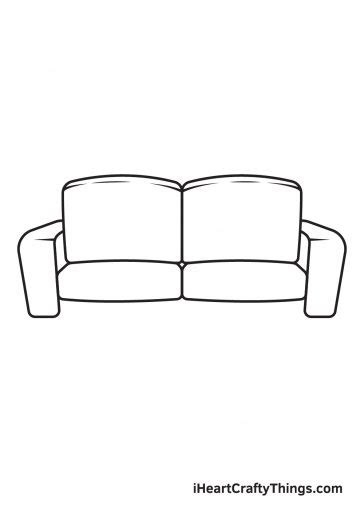 Couch Drawing How To Draw A Couch Step By Step