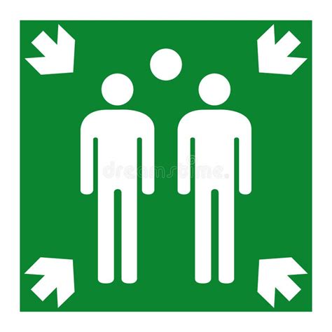 Assembly Point Symbol Isolate On White Backgroundvector Illustration