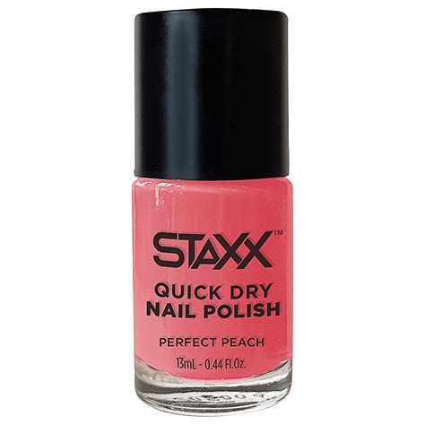 Staxx Quick Dry Nail Polish Perfect Peach The Reject Shop