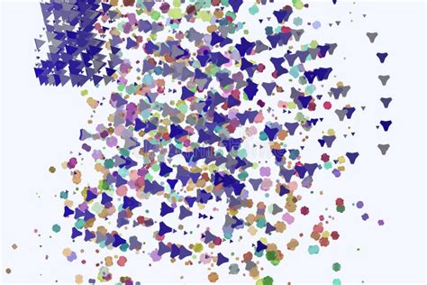 Abstract Geometric Motion Particle Or Random Pattern Drawing Graphic Messy And Color Stock