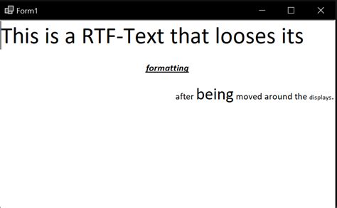 Winforms Highdpi Permonitorv2 Richtextbox Looses Formatting · Issue 5205 · Dotnetwinforms · Github