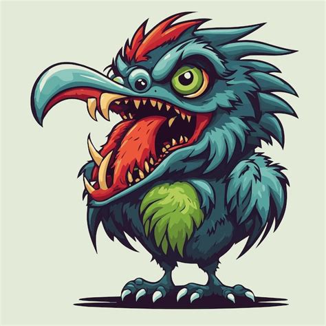 Premium Vector Zombie Bird Monster Vector Illustration