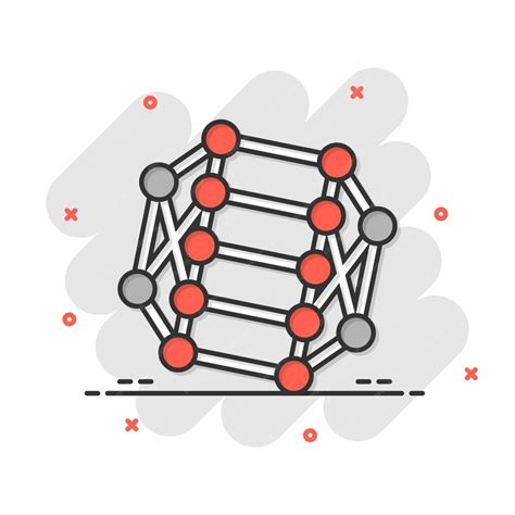 Иконка молекулы днк в комическом стиле атомная векторная иллюстрация на белом изолированном фоне