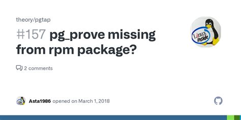 Pg Prove Missing From Rpm Package Issue Theory Pgtap GitHub
