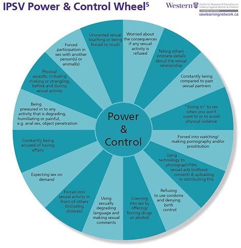 intimate partner sexual violence power and control wheel learning